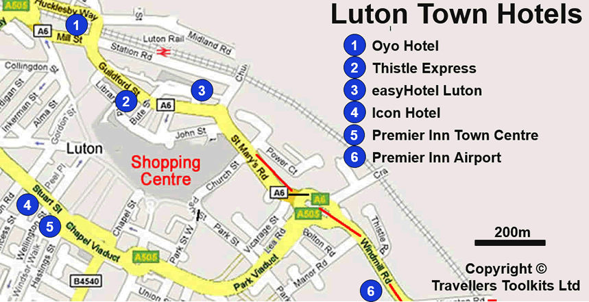 Luton airport hotels include 5 you can walk to from terminal
