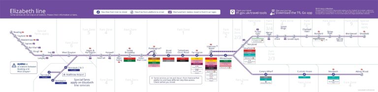London Underground Elizabeth Line Map | London Tool Kit